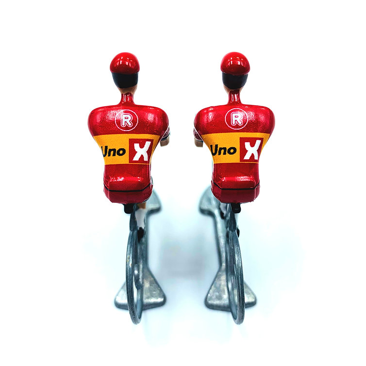 Uno-X Mobility miniatuur wielrenners 2026
